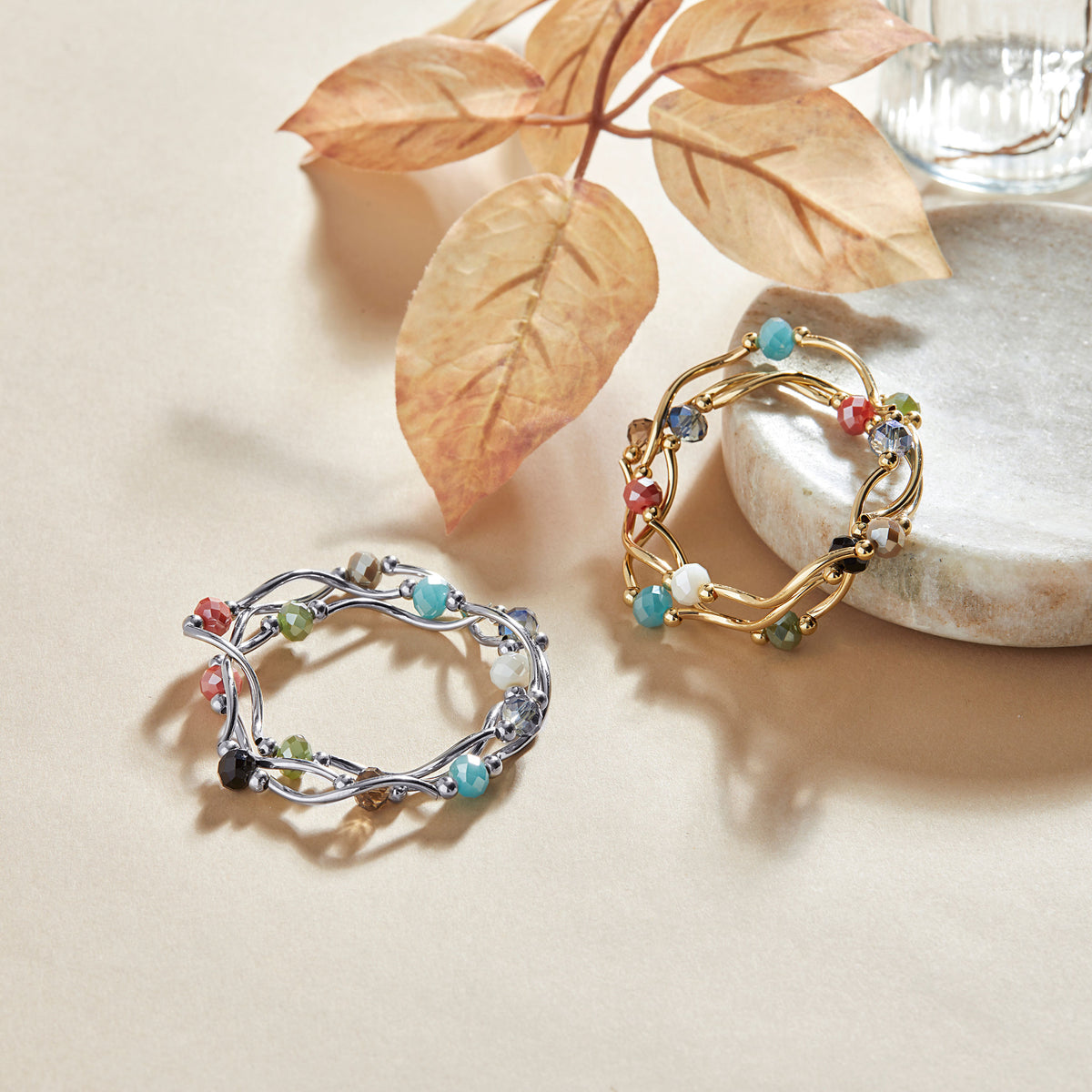 Beatitudes Curly Stretch Bracelet - Gold – Ginger Snaps & Co.