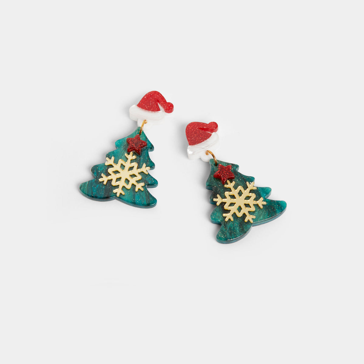 Acrylic Christmas Tree Earring - Final Sale – Ginger Snaps & Co.