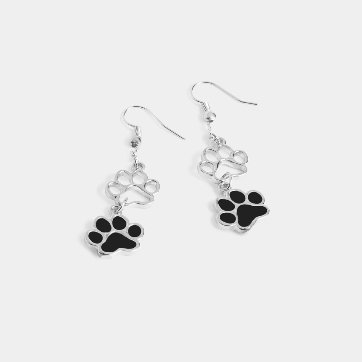 Dangling Paw Prints - Silver – Ginger Snaps & Co.